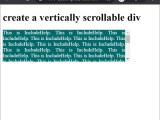 How To Create A Vertically Scrollable Div Using Css