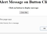 Display Alert Message On Button Click Event Using Javascript