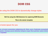 Javascript Dom Css