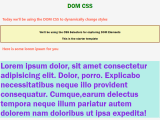 Javascript Dom Css