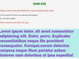 Javascript Dom Css