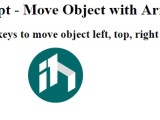Javascript Move Object With Arrow Keys Using Javascript Function