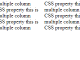 Multiple Columns In Css