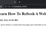 How Do I Refresh A Page Using Javascript