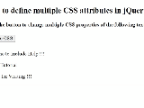 How To Define Multiple Css Attributes In Jquery