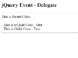 Jquery Delegate Method