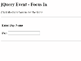 Jquery Focusin Method