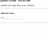 Jquery Focusout Method
