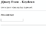 Jquery Keydown Method
