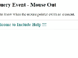 Jquery Mouseout Method