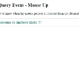 Jquery Mouseup Method