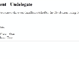Jquery Undelegate Method