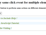 Jquery Same Click Event For Multiple Elements