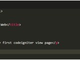 A Simple Mvc Php Codeigniter Example