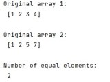 Python Check How Many Elements Are Equal In Two Numpy Arrays