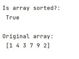 Python Check If A Numpy Array Is Sorted In Ascending Order