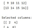 Python Extracting Specific Columns In Numpy Array
