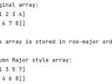 Python Numpy Array Row Major And Column Major