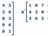Transpose Matrix Linear Algebra Using Python