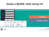 Delete A Mysql Table Using C Tutorial And Source Code