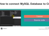 How To Connect Mysql Database To C Tutorial And Source Code