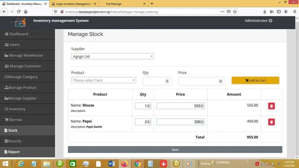 Inventory Management System built with Core PHP - iNetTutor.com (2022)