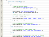 Basic Try Catch Block In Csharp
