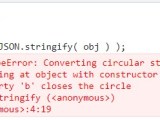 Converting Circular Structure To Json Exception In Javascript