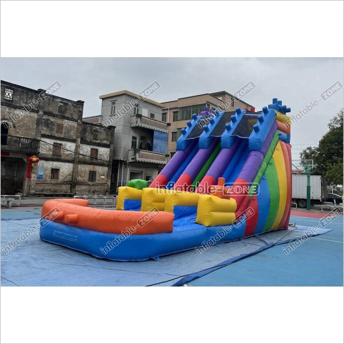 Commercial Building Block Giant Inflatable Water Slide With Inflatable