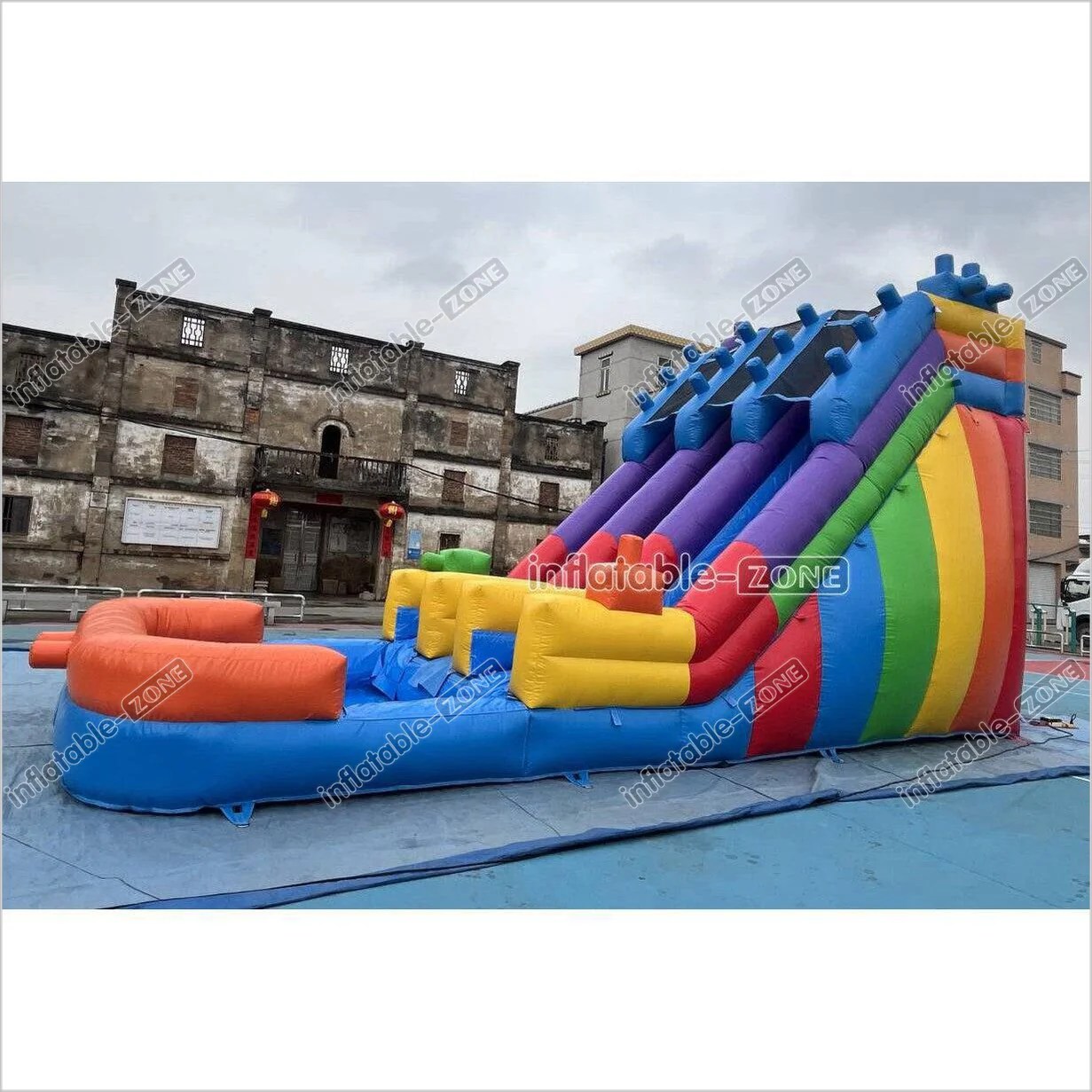 Commercial Building Block Giant Inflatable Water Slide With Inflatable