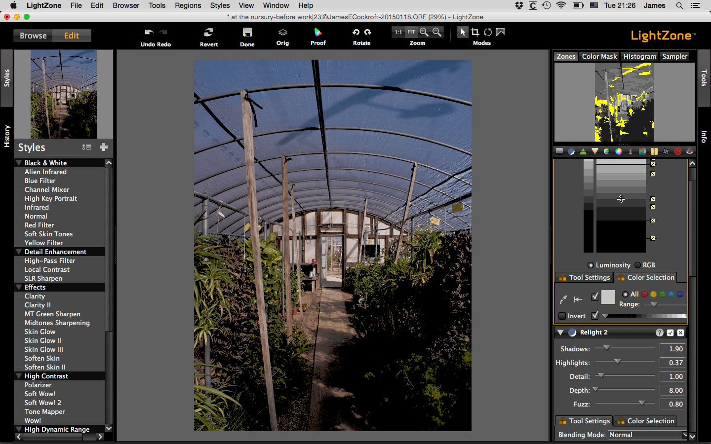 Digital Darkroom Software Review: LightZone – James Cockroft