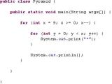 Java Pyramids For Loop Example