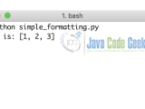 Python Formatting Strings Example Java Code Geeks