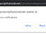 Javascript Notification Api