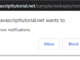 Javascript Notification Api