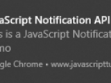 Javascript Notification Api