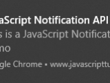 Javascript Notification Api