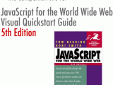 Companion Site For The Book Javascript For The World Wide Web Visual