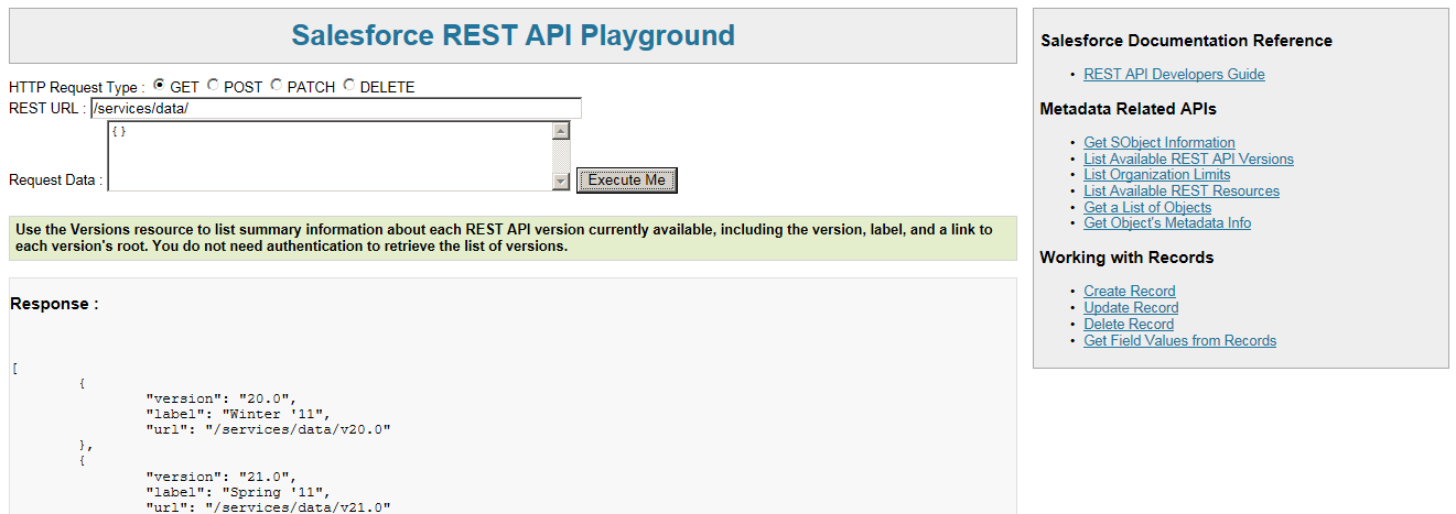 Salesforce REST API Playground – Jitendra Zaa