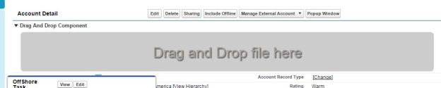 Salesforce Drag And Drop File Uploader Component With Progress Bar Html5 And Pure Javascript