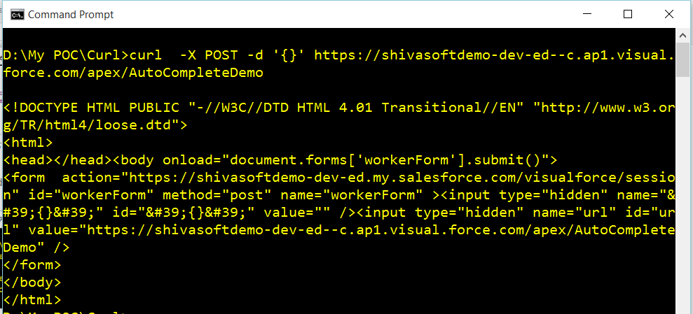 Using Curl With Salesforce Rest Api Jitendra Zaa
