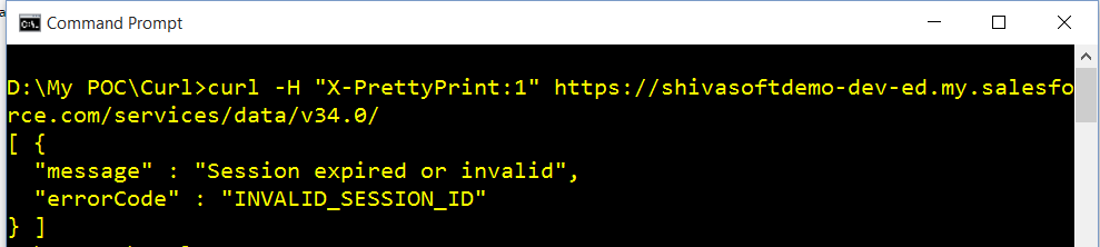 using cURL with Salesforce Rest API – Jitendra Zaa