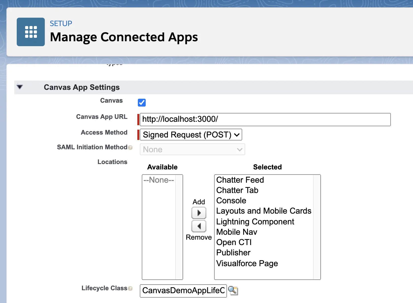 Salesforce Integration With Nodejs Based Applications Using Canvas