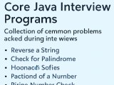 Core Java Interview Programs 2025 Jnnc Technologies