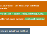 Javascript Substring And Substr Methods To Get Substrings