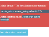 Javascript Substring And Substr Methods To Get Substrings