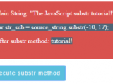 Javascript Substring And Substr Methods To Get Substrings