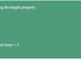 Javascript Array Length Property