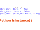 Python Isinstance Function