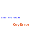 Python Except Keyerror As E